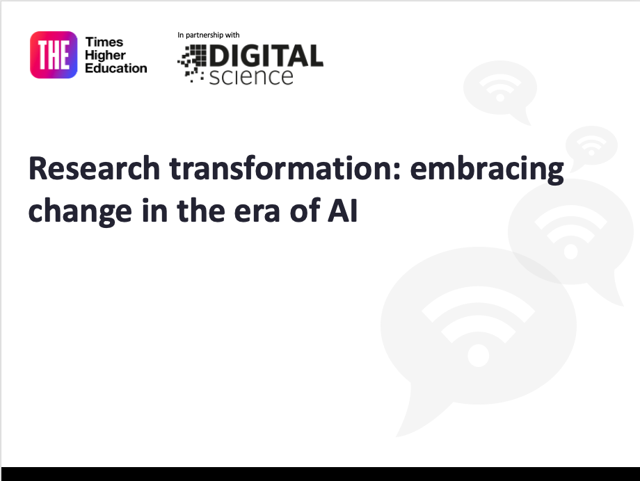 Embracing change: open research in the age of AI | THE Campus Learn ...